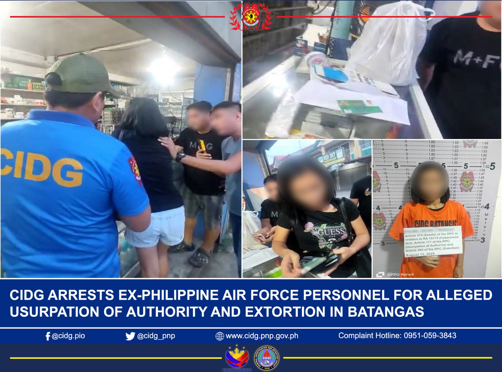 Dating tauhan ng Philippine Air Force, arestado ng CIDG sa kasong ...