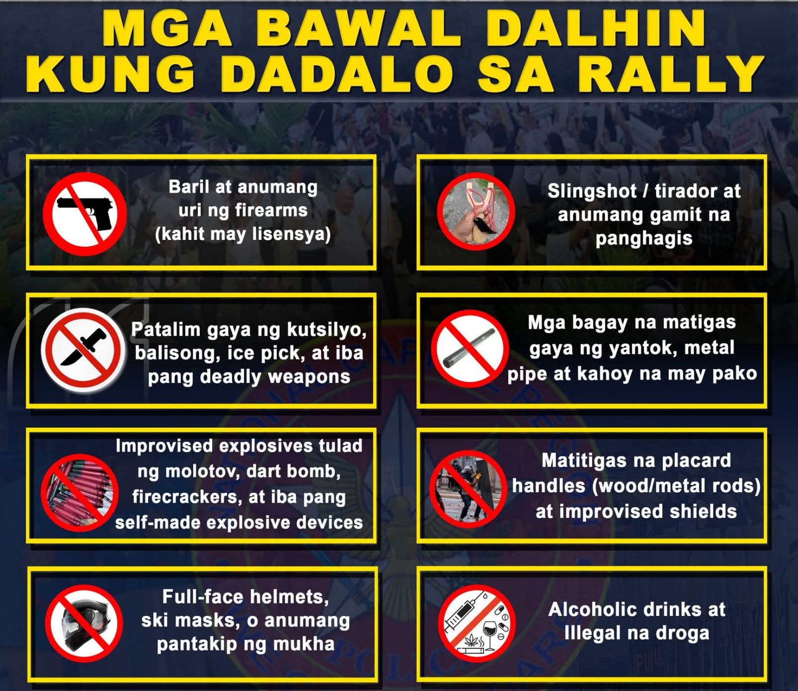 Paalala ng NCRPO sa mga dadalo sa Trillion Peso March Rally