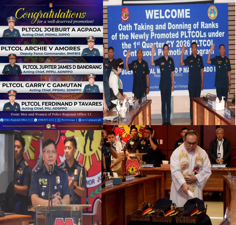 Oath- Taking at Donning of Ranks Ceremony para sa limang bagong Police ...